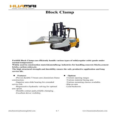 Forklift block clamps | PDF | Weightlifting | Sports
