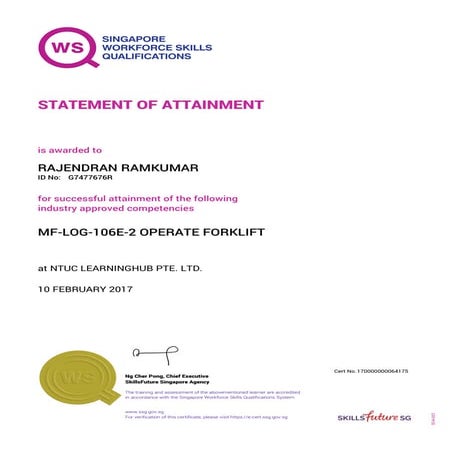 Fork lift driver course | PDF