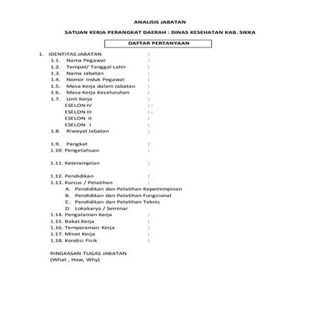 Form.analisis jabatan | DOCX