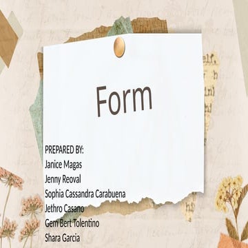 Form.pptx. Art, Geometric forms, Organic Forms. | PPTX