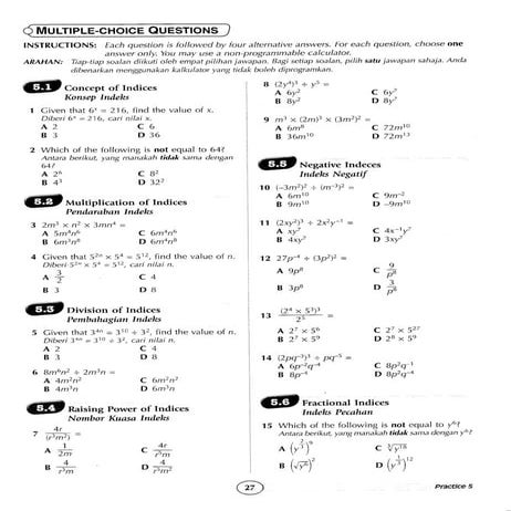 Form 3-maths-chapter-3-indices | PDF