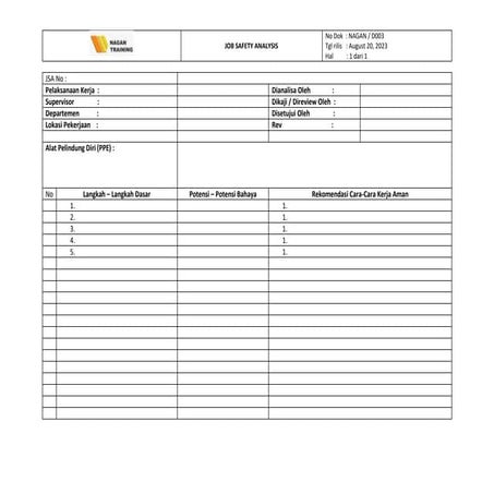 Form - JSA ( Job Safety Analysis ).docx