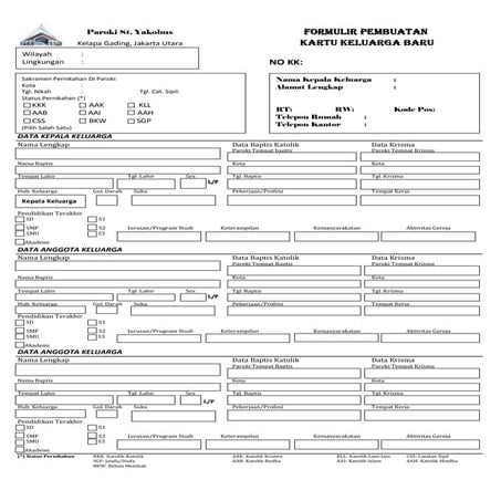 Form kk-paroki-yakobus | PDF