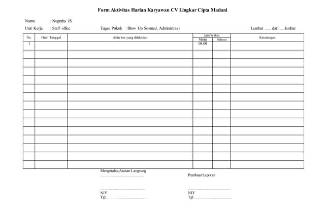 Contoh form perawatan kendaraan. docx | DOCX