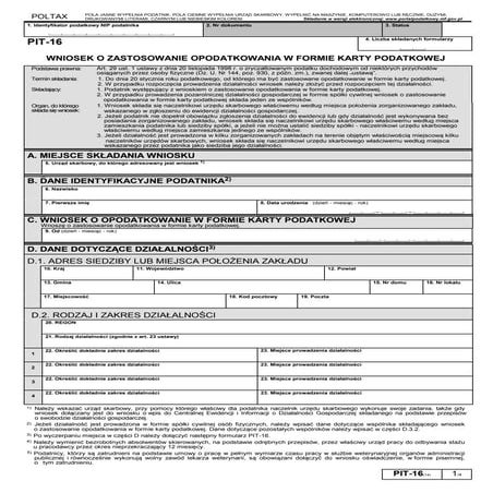 Form pit-16-14-2016 | PDF