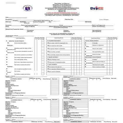 Form 137 k to 12 | DOC