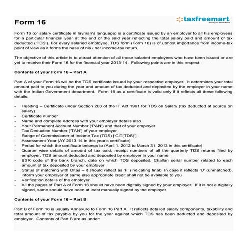Form 16 | PDF