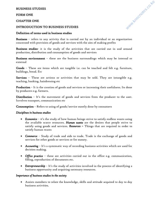 Introduction to business activity | PPT