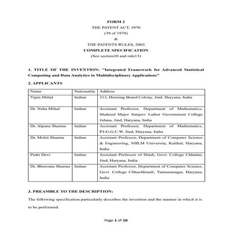 Integrated Framework for Advanced Statistical Computing and Data Analytics in Multidisciplinary ...