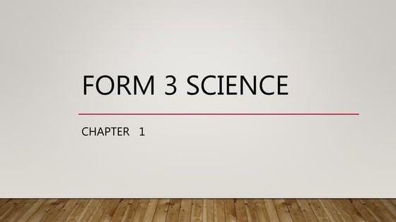 form 3 science chapter 5 | PPTX
