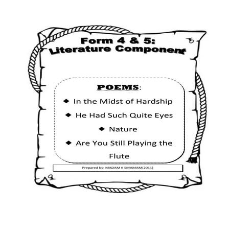 Form5 literature booklet with remarks(1) | DOC