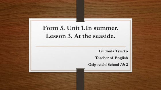 Form 3 unit 8. lesson 1 | PPTX | Weather | Science