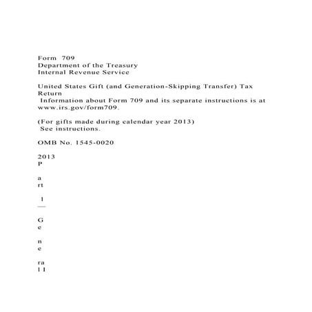 Form 709Department of the Treasury Internal Revenue Serv.docx