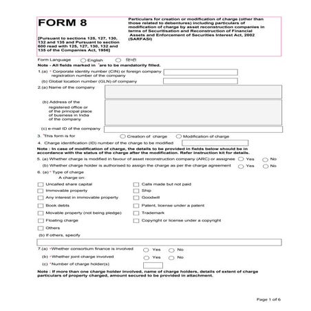 Form 8 state bank of india | PDF