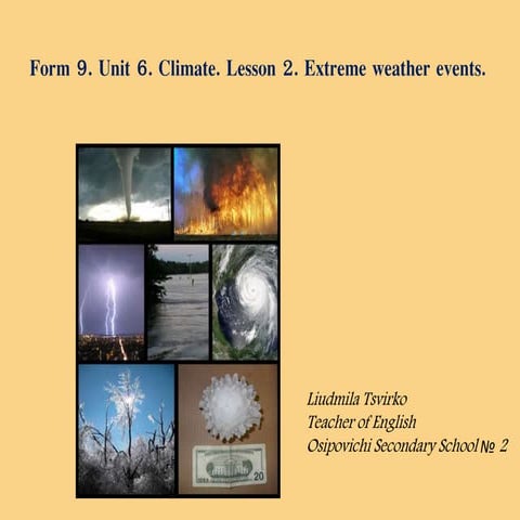 Form 9. Unit 6. Natural disasters | PPT