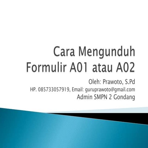 Cara Mendonload Form A01, A02, AO3 | PPTX