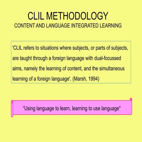 What's CLIL? | PPT