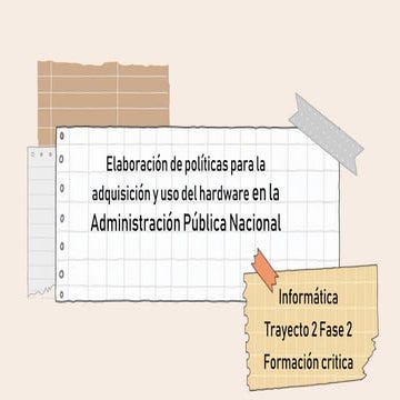 Formacion critica unidad 4 "Elaboración de políticas para la ...