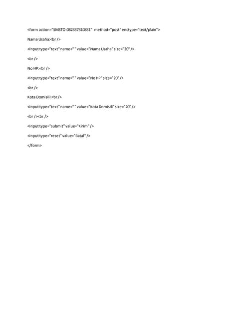 Latihan 5 form | PDF