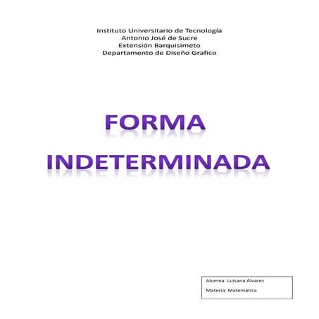 FORMAS INDETERMINADAS | PPTX