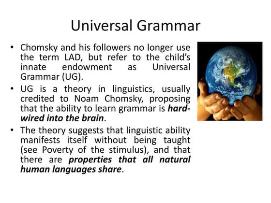 Universal Grammar IN Second Language ACQUISITION | PPTX