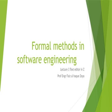 Formal methods in software engineering lecture 3 | PPTX