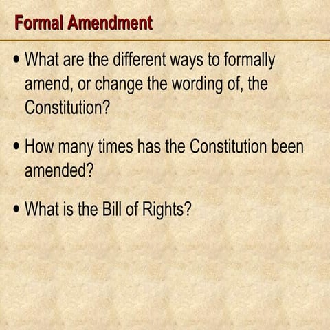 Formal amendments | PPT