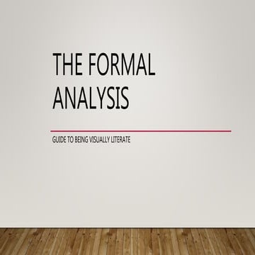 Formal analysis | PPTX | Modern Art | Fine Art
