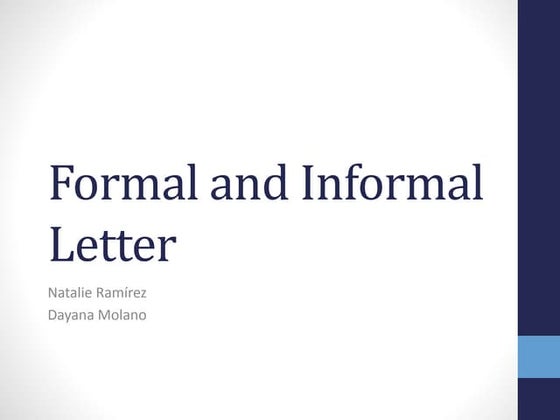 Writing formal letters | PDF