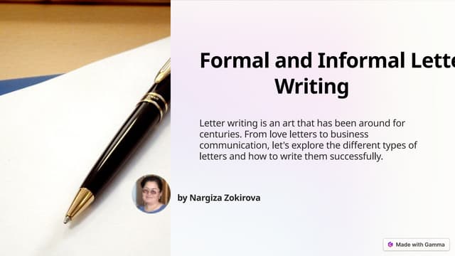 Letter writing ppt CBSE | PPTX