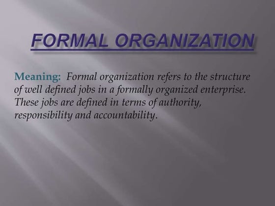 2. formal and informal organization | PDF | Business and Finance