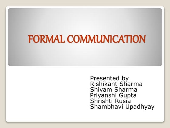 Communication Flows in an Organization | PPT