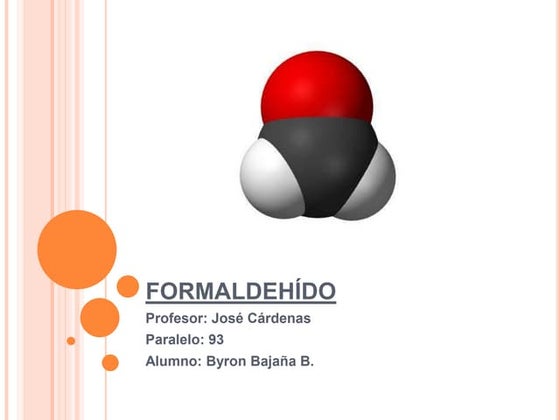 Esterilización con gas de formaldehido indicación - CICAT-SALUD | PPT
