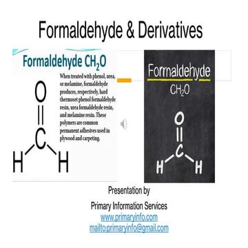 Formaldehyde derivatives | PPT