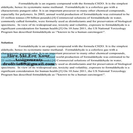 Formaldehyde is an organic compound with the form.pdf