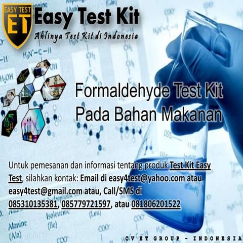 Formaldehyde test kit Murah | PPT