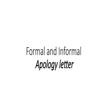 Formal Informal Apology letter.pptxvvvvv | PPTX