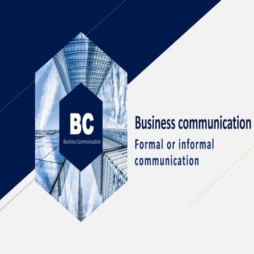 Formal informal business communication | PPT