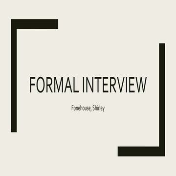 Formal interview | PPT