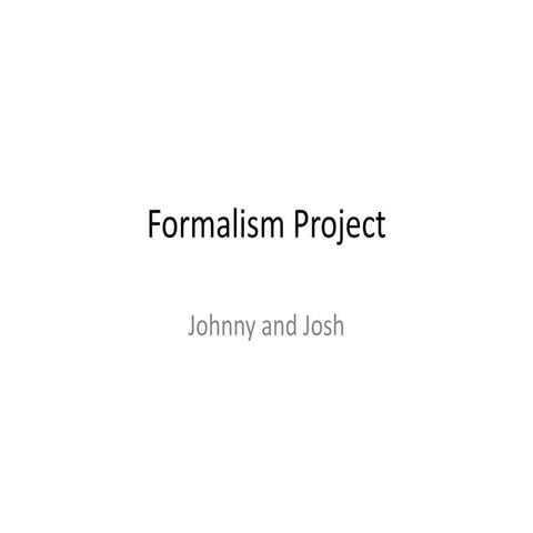 Formalism | PPTX | Photography | Arts and Crafts