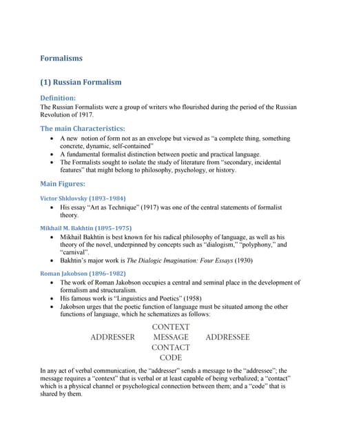 Formalism ppt | PPT | Poetry | Books and Literature