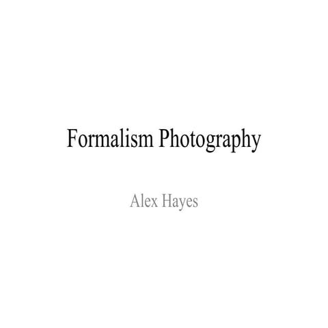 Formalism photography | PPTX