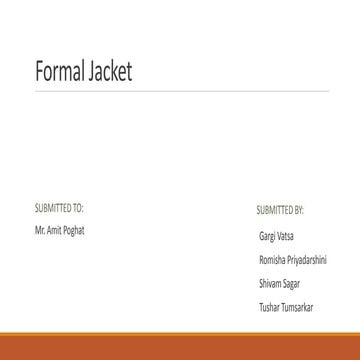 Formal jackets | PPTX
