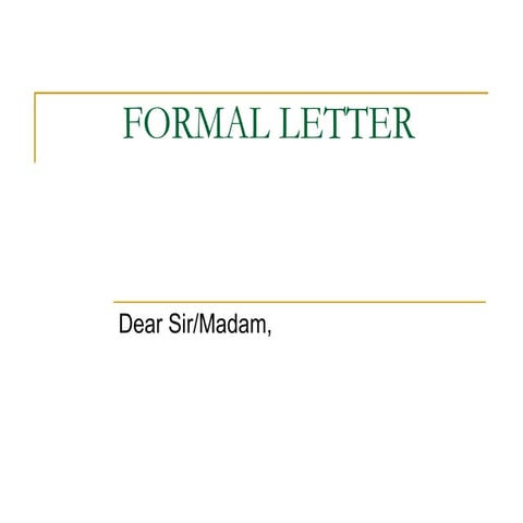 Formal letter | PPT