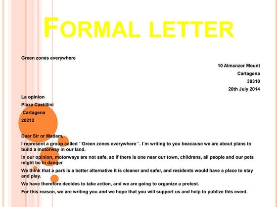 Formar Letter | PPT