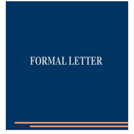 FORMAL LETTER | PDF