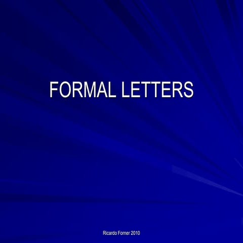 Formal letters | PPSX