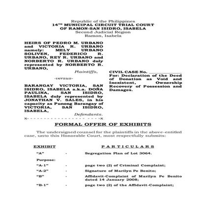 Formal offer soliven | DOCX