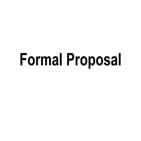 Formal proposal | DOCX