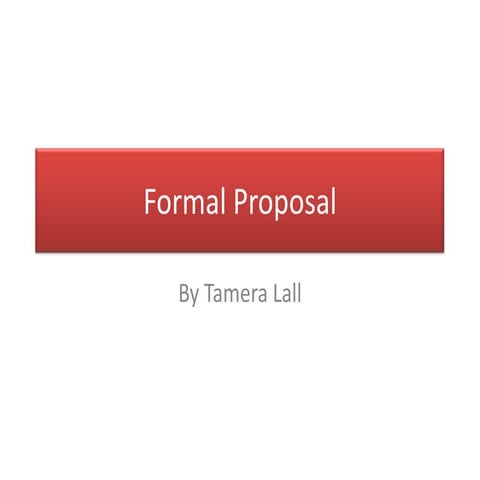 Formal proposal | PPTX